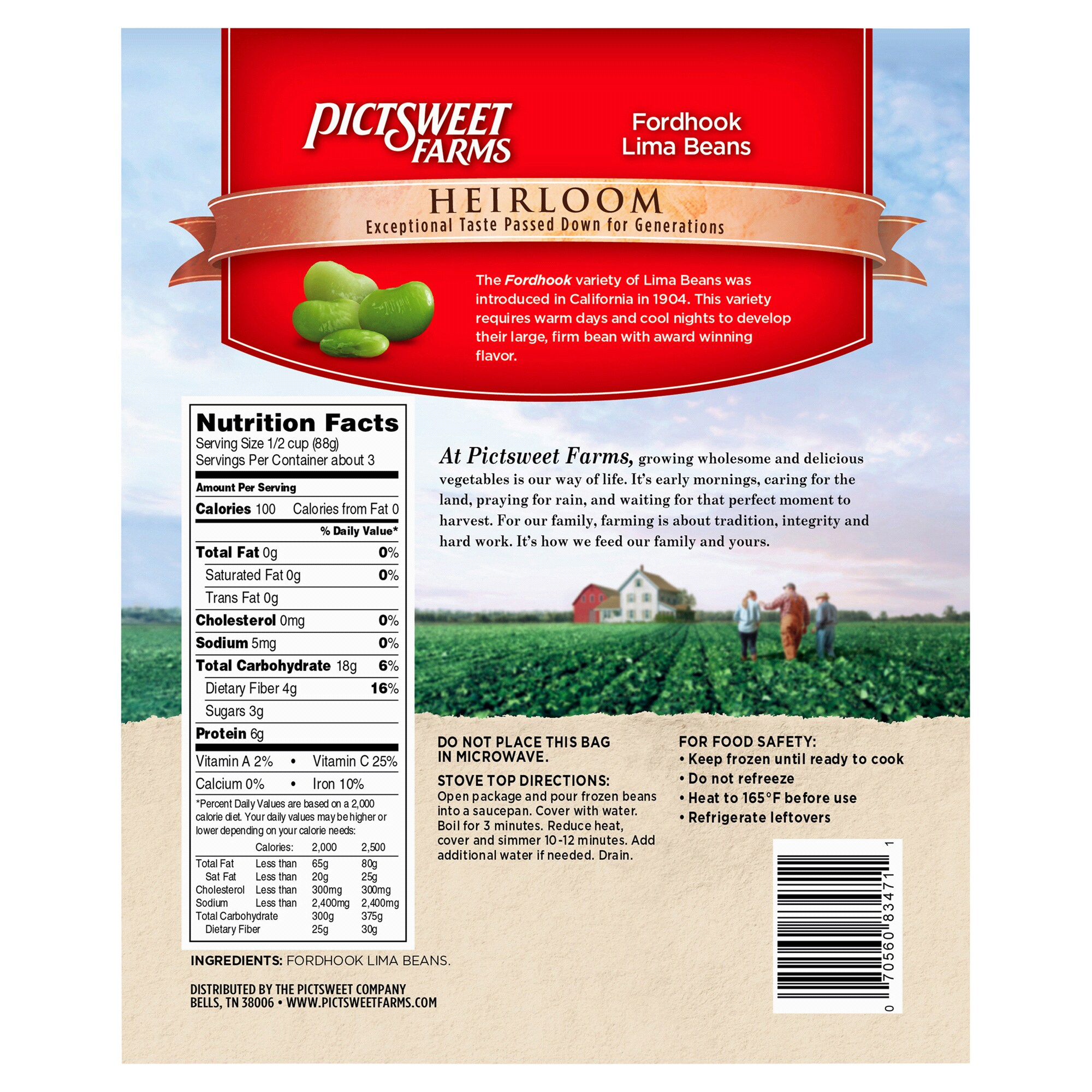 pictsweet frozen butter beans